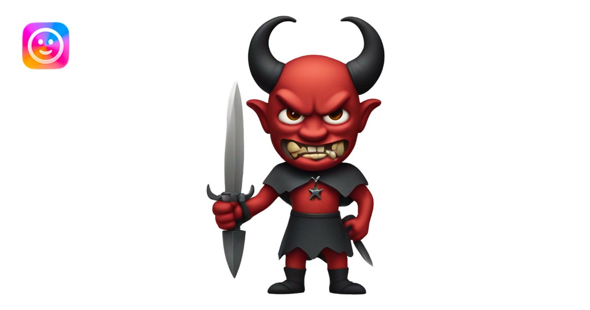 devil dark cross dagger emoji | AI Emoji Generator
