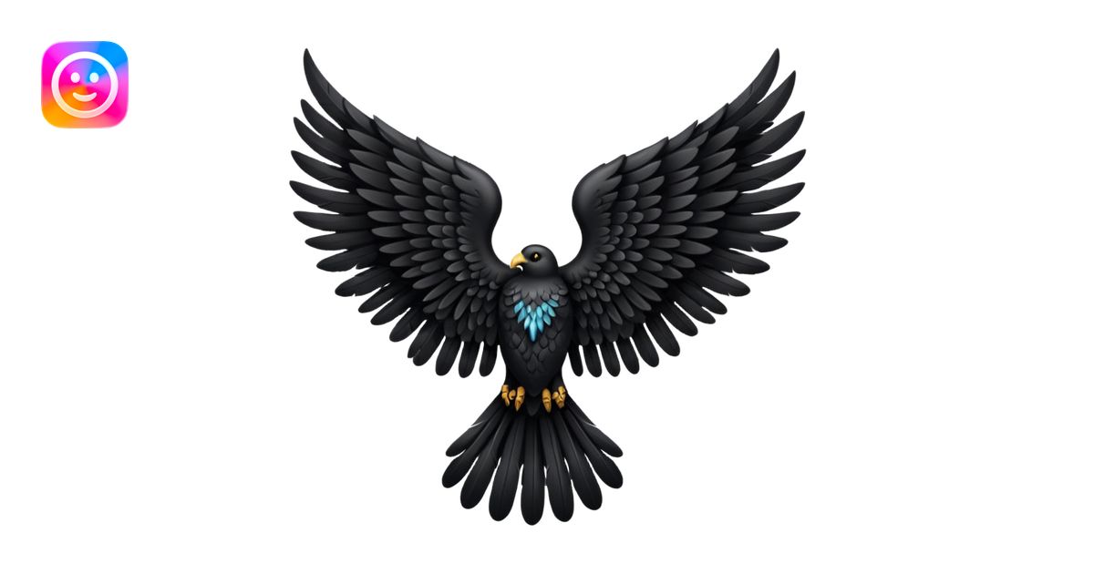 simple wing dark angel emoji | AI Emoji Generator