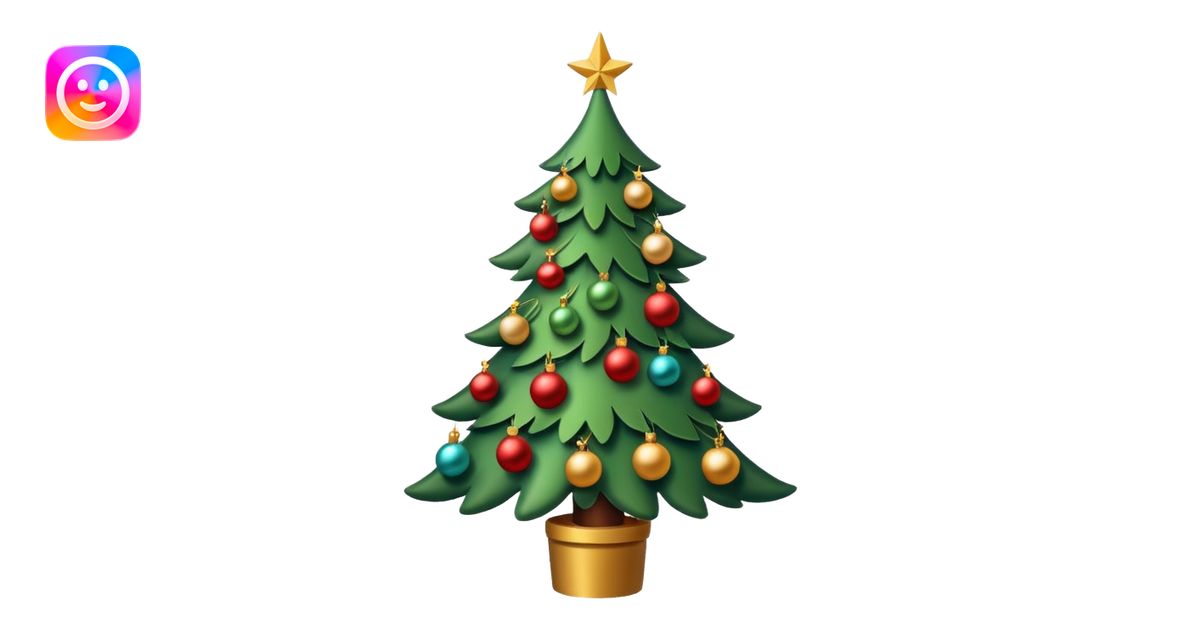 Christmas tree emoji | AI Emoji Generator