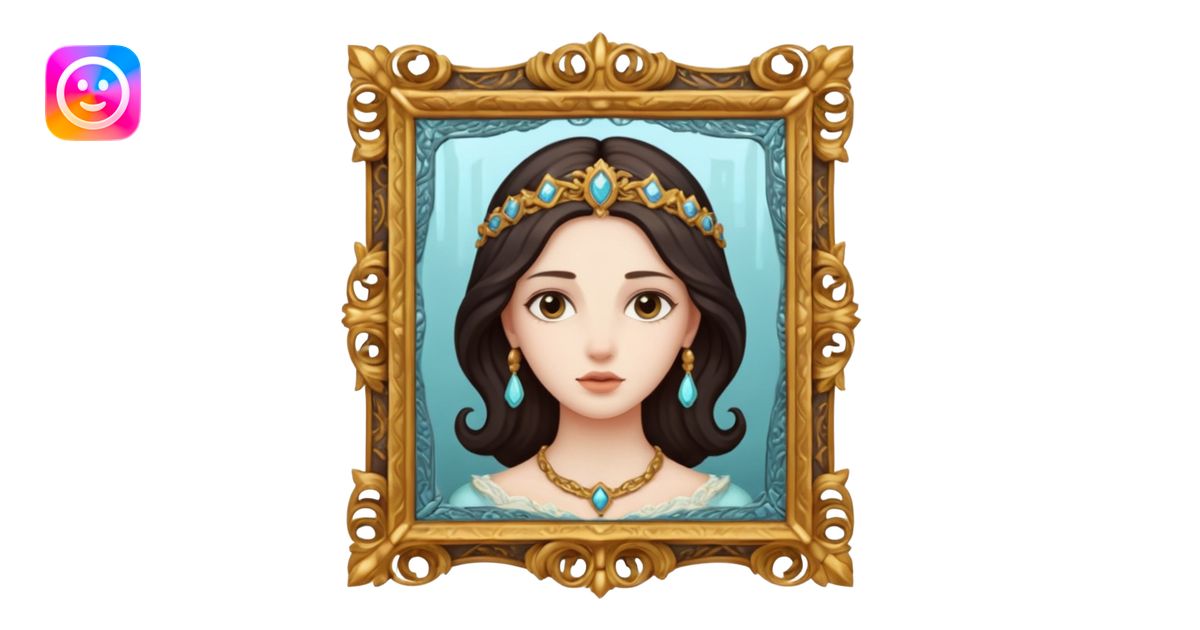 Woman facing ancient mirror, reflection slightly delayed and darker ...