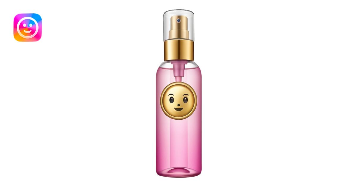 Pink and gold body mist bottle emoji | AI Emoji Generator