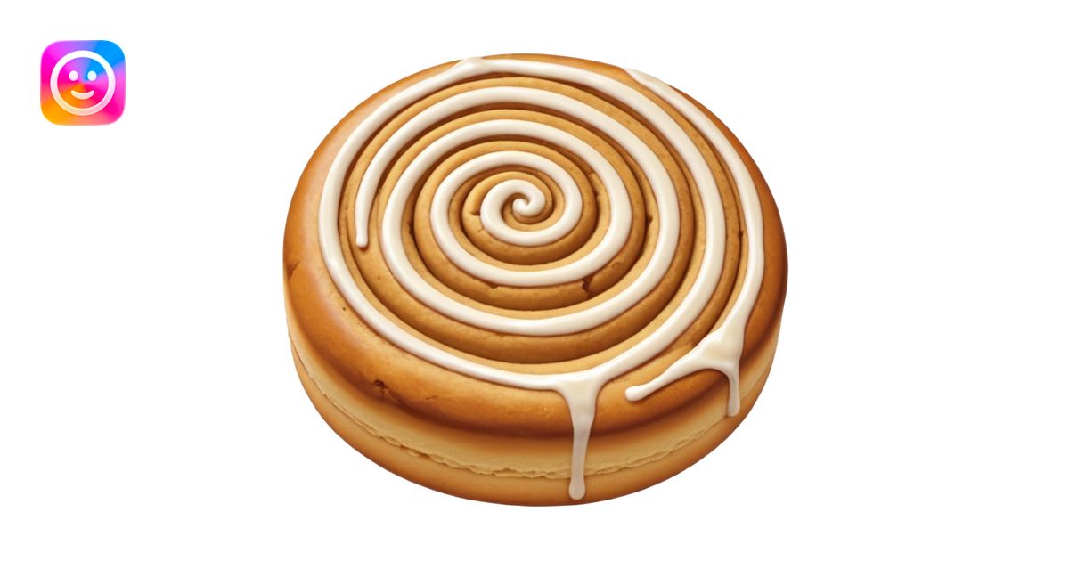 a cinnamon roll single layer cookie with only less spirals and full ...