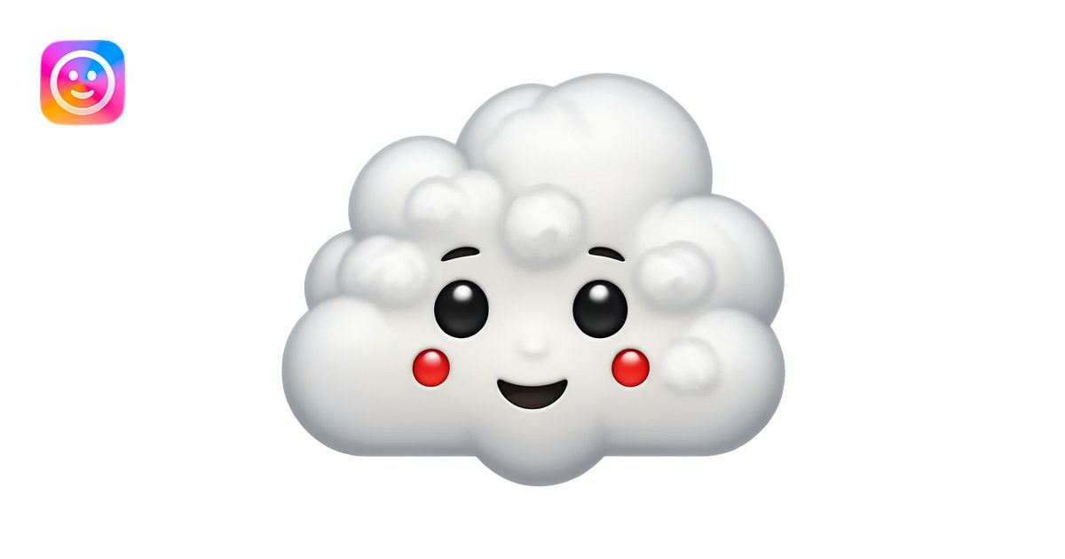 comic think cloud with three dots, no text emoji | AI Emoji Generator