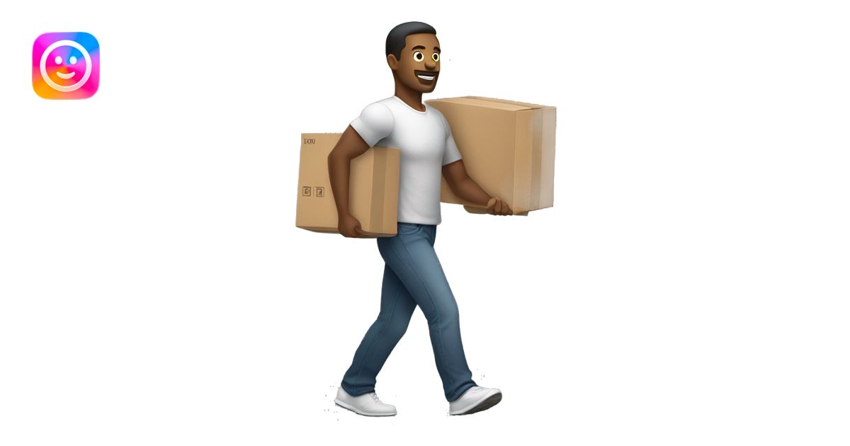A man walking while carrying a few boxes and weights. More than he ...