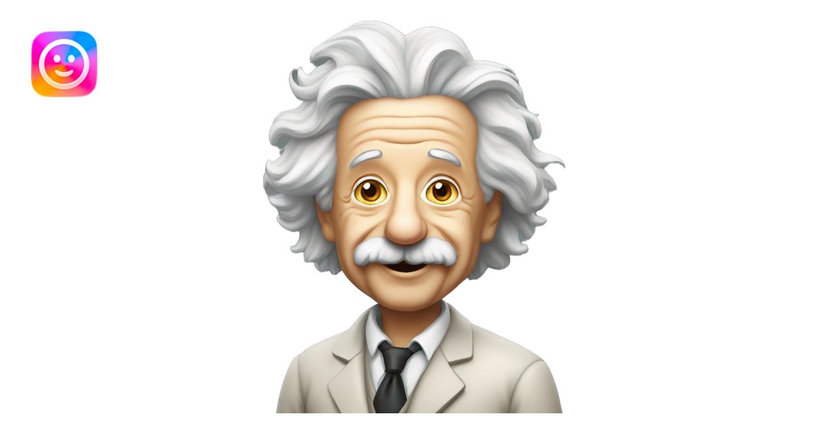 albert einstein happy philosopher emoji | AI Emoji Generator