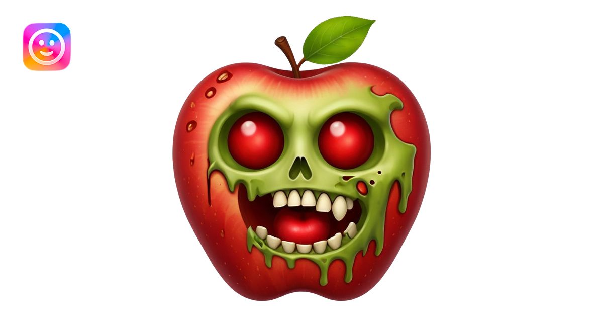 Zombie apple emoji | AI Emoji Generator