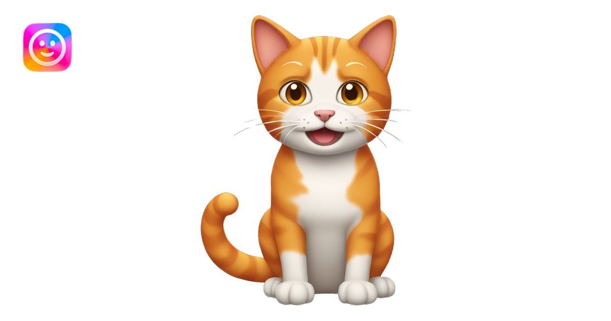 Shaking Face orange cat emoji | AI Emoji Generator