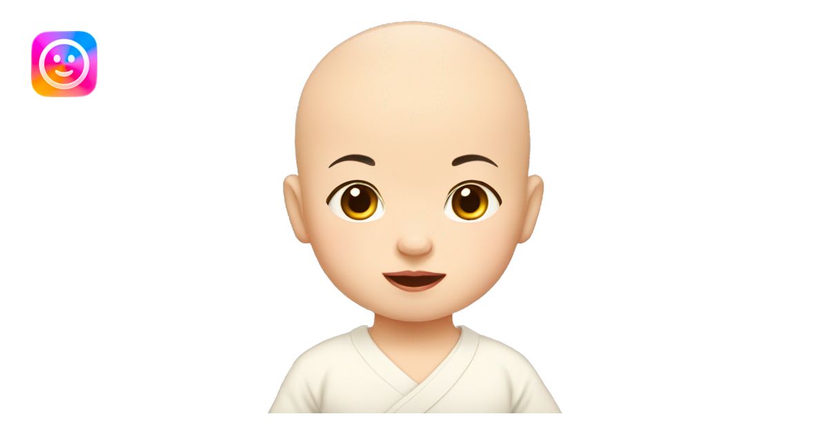 Bald Chinese baby emoji | AI Emoji Generator