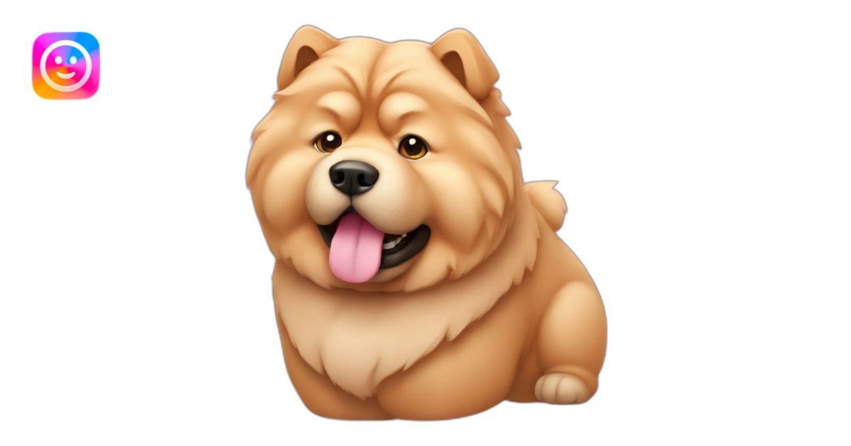 chow-chow pink emoji | AI Emoji Generator