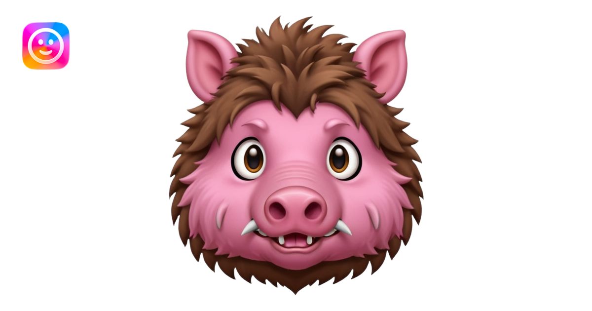 very cute fluffy boar emoji | AI Emoji Generator
