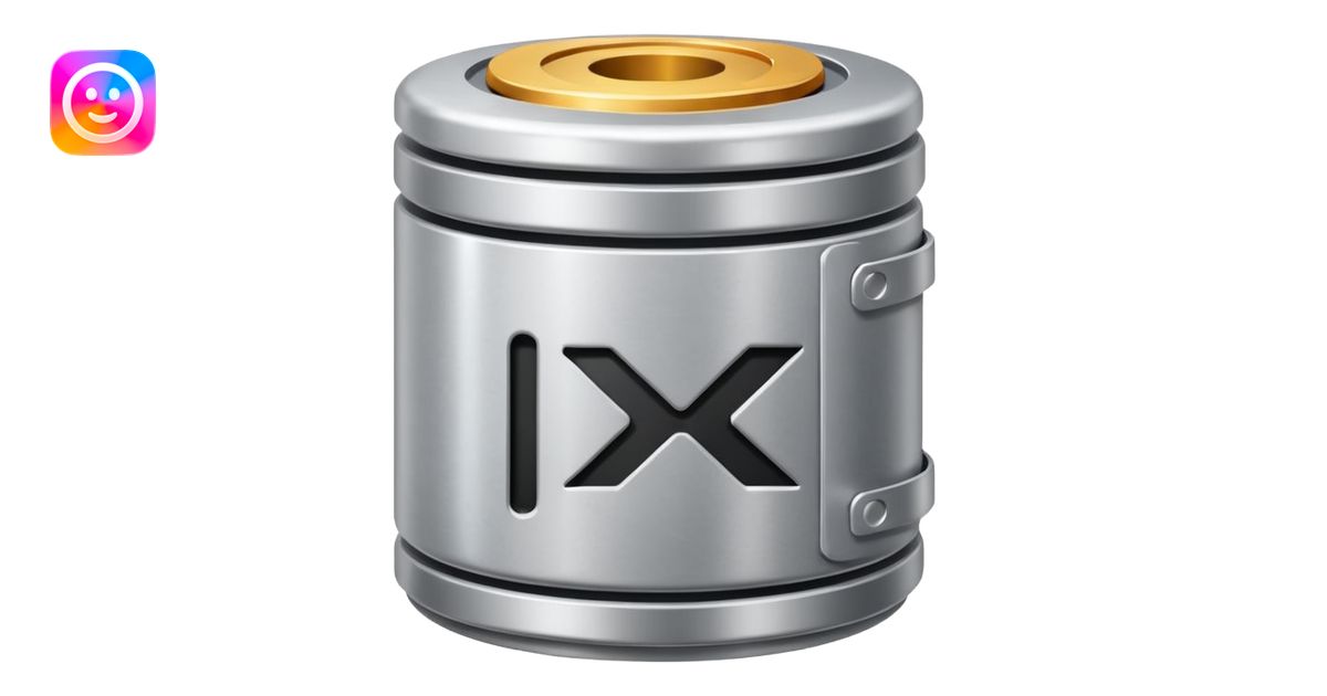 mac os compression archive icon, compressor mechanical emoji | AI Emoji ...