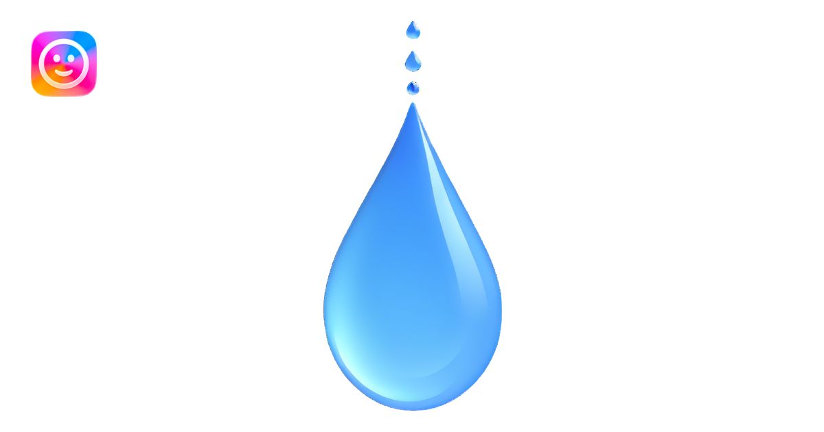 realistic water drop with reflection emoji | AI Emoji Generator