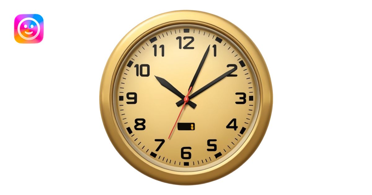 clock with the hands at 7 am emoji | AI Emoji Generator