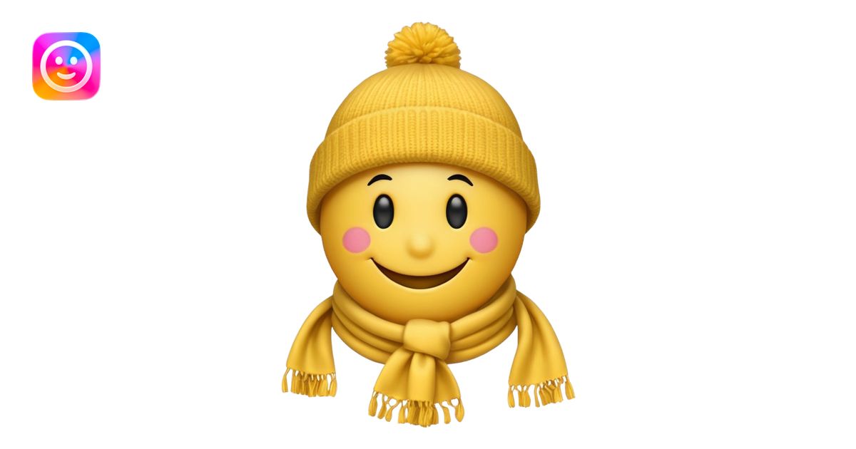 smiley face cold hat scarf emoji | AI Emoji Generator