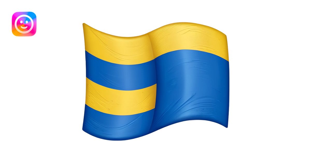 Ukrainian flag emoji | AI Emoji Generator