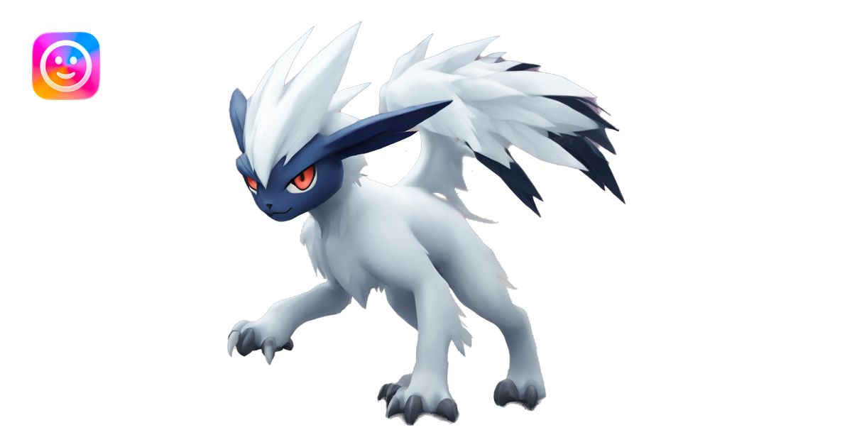 Edgy Cool Absol-Silvally-Pokémon Full Body emoji | AI Emoji Generator