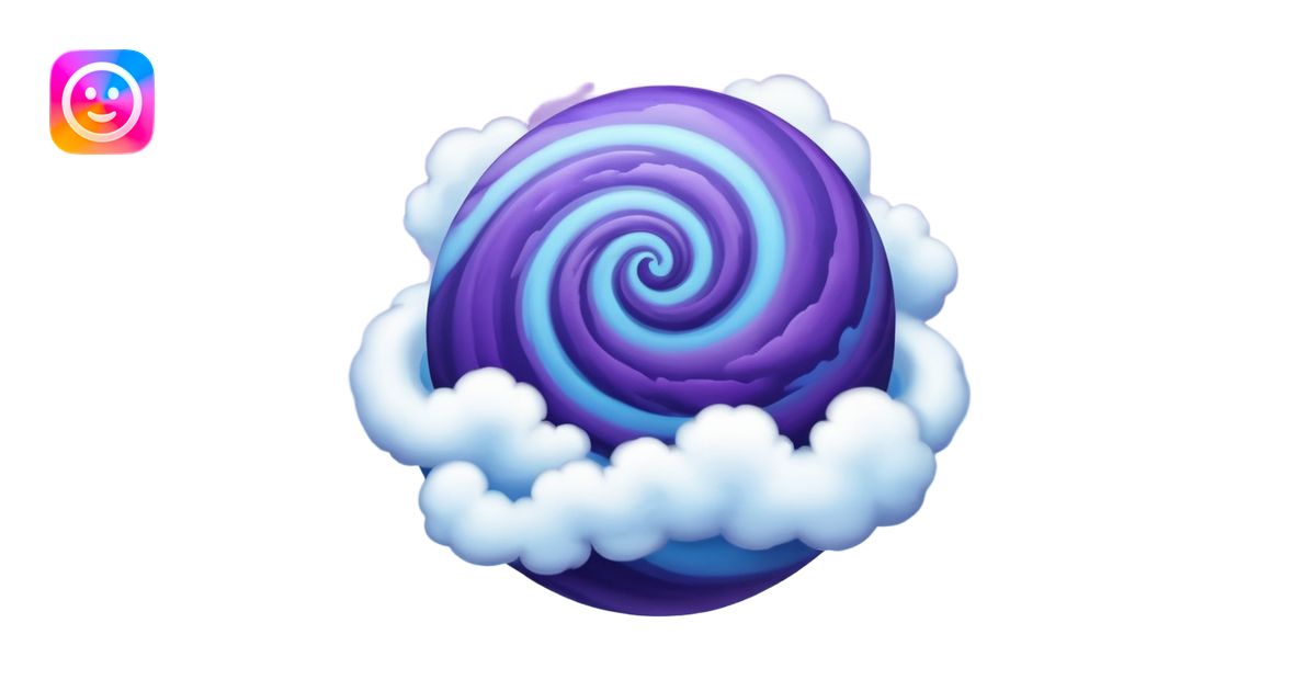 Make me a purple and blue planet emoji | AI Emoji Generator