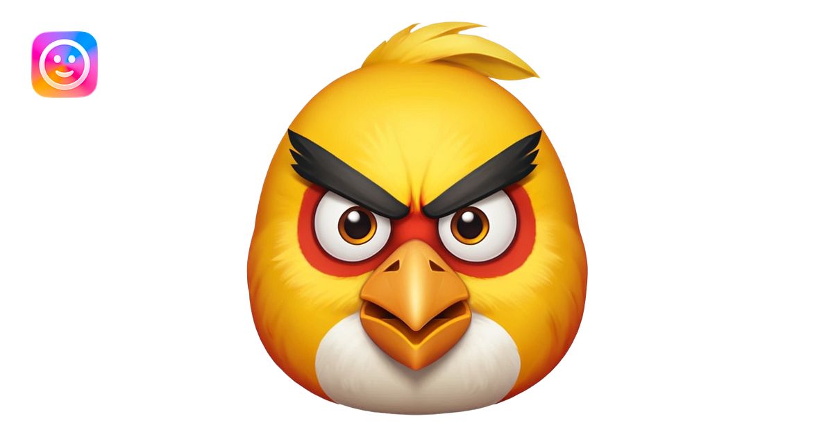 Give me angry bird in yellow color emoji | AI Emoji Generator