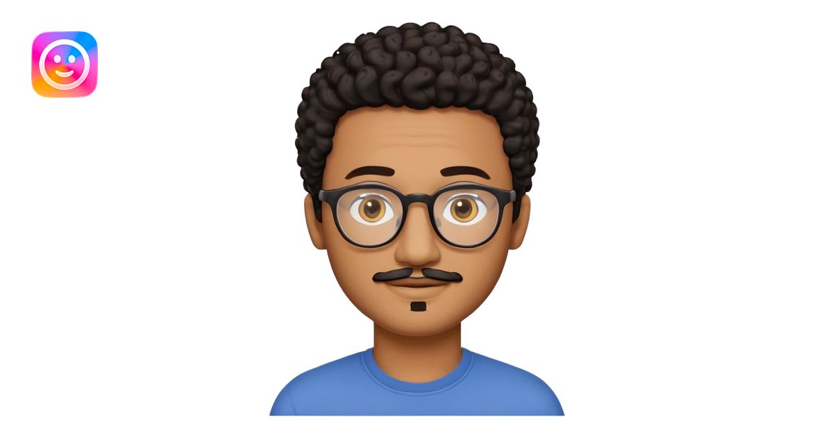 A friendly person with medium-brown skin, large warm brown eyes, thin ...