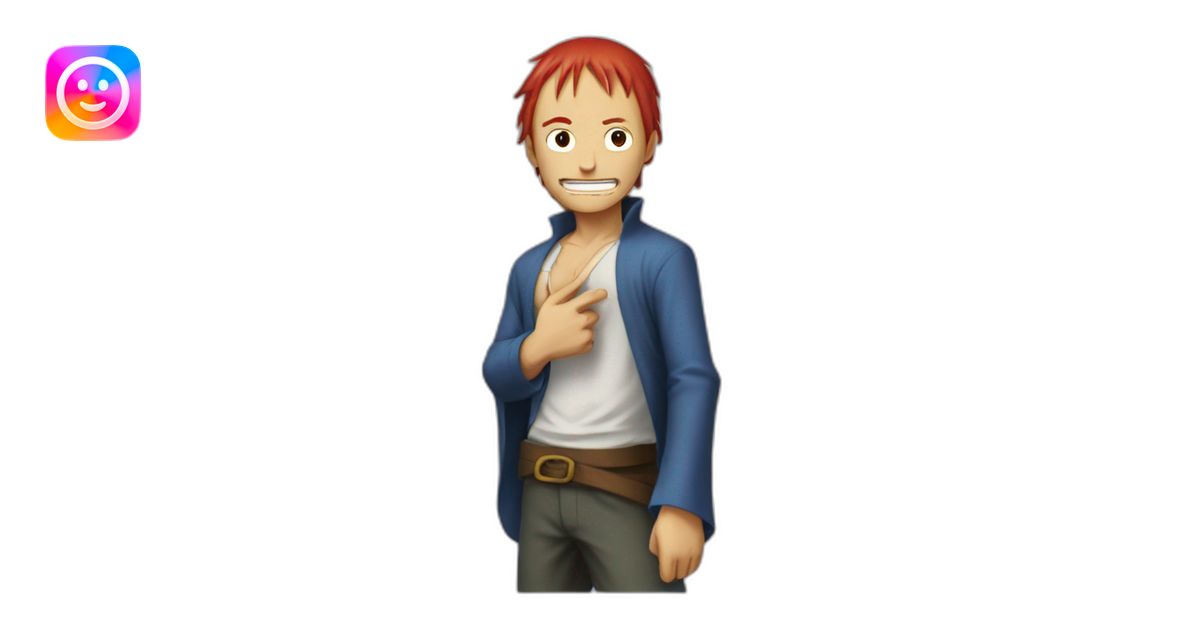 Guy-with-one-arm-like-shanks-from-onepiece emoji | AI Emoji Generator