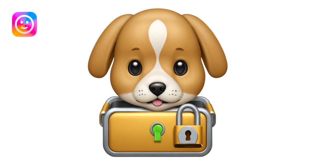 Data, puppy face lock, server emoji | AI Emoji Generator