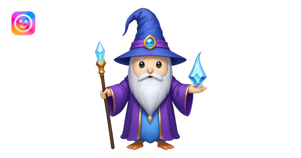 Penguin Wizard emoji | AI Emoji Generator