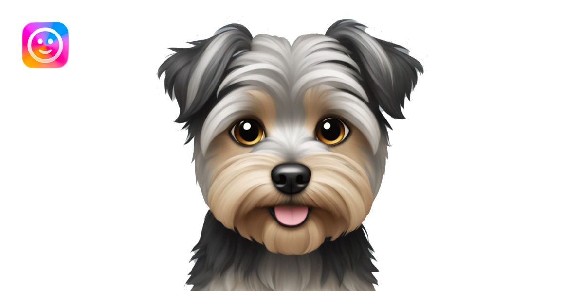 grey and black morkie emoji | AI Emoji Generator