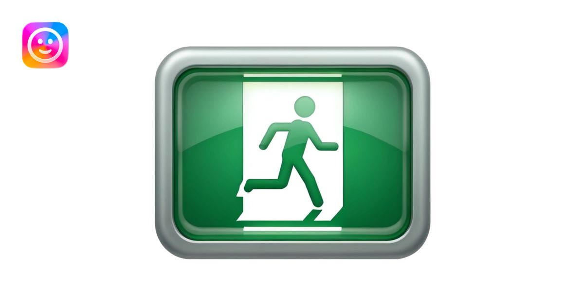 emergency exit , but only the icon inside it emoji | AI Emoji Generator