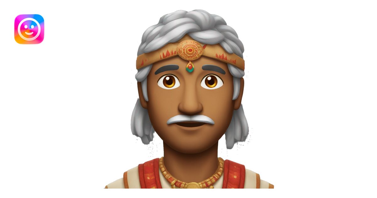 Indian man with red traditional dot on the forehead emoji | AI Emoji ...