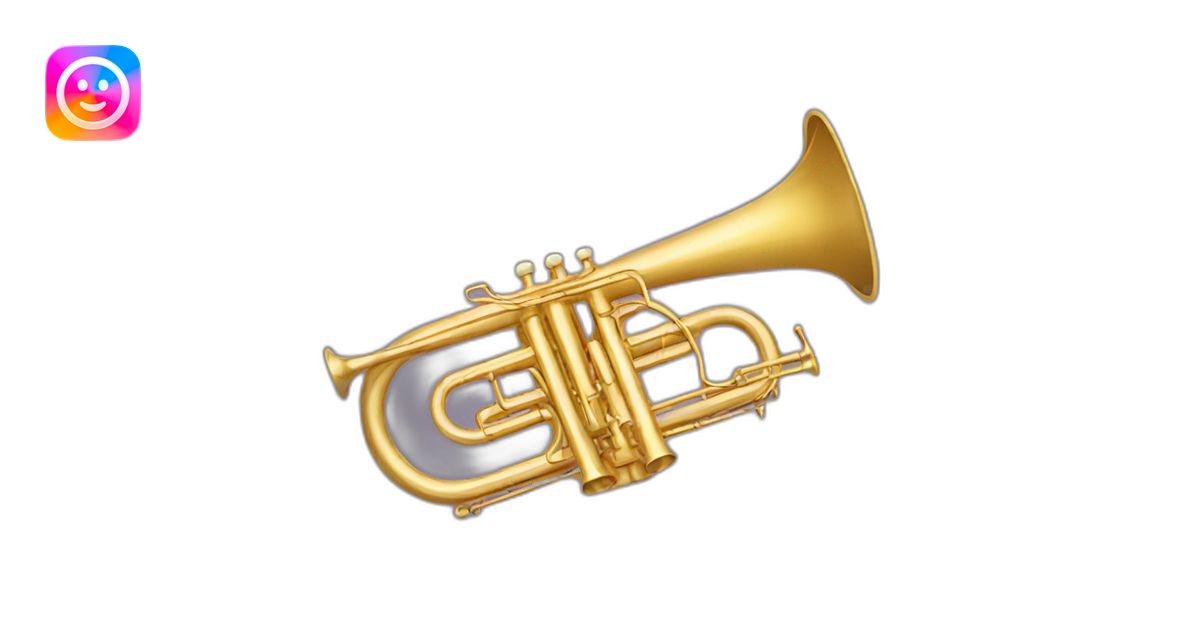 golden trombone badge emoji | AI Emoji Generator