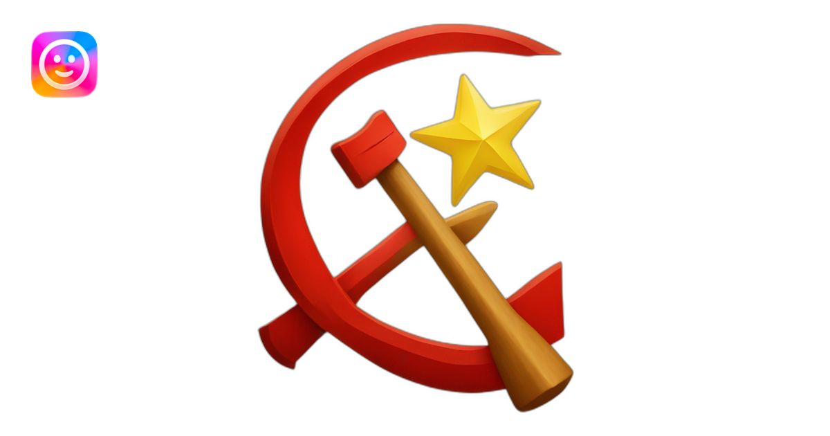 communist flag with hammer and sickle emoji | AI Emoji Generator