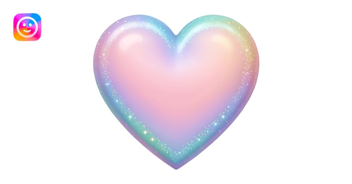 pastel heart with a gentle pastel sparkle emoji | AI Emoji Generator