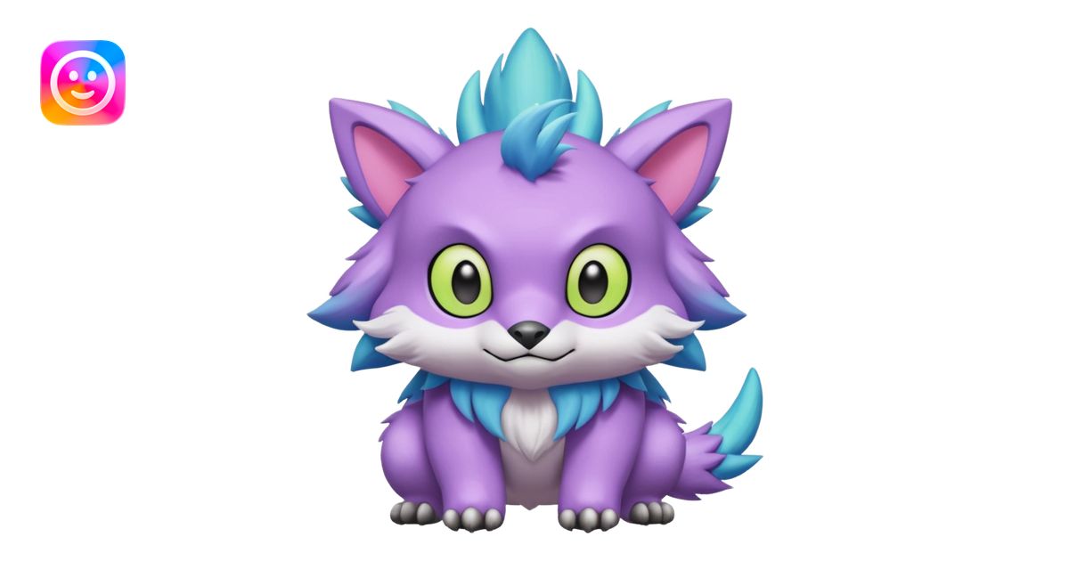 Pastel Fakémon-Digimon-animal-hybrid-creature emoji | AI Emoji Generator