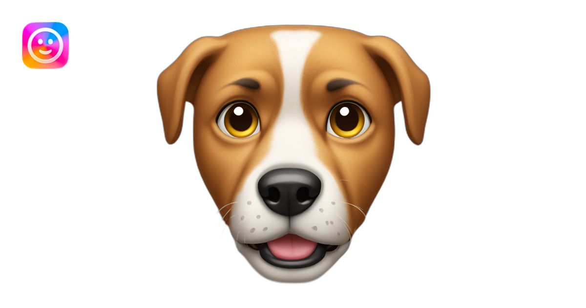 Dog expressing a lack of interest emoji | AI Emoji Generator