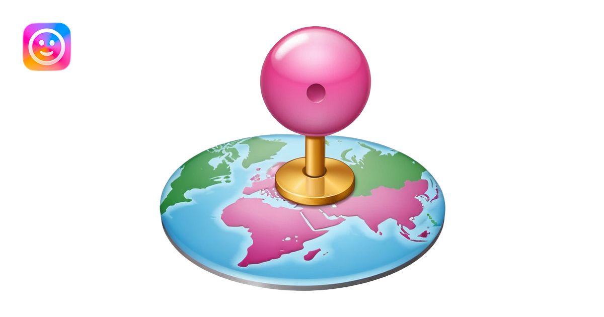 pink pin location - no face emoji | AI Emoji Generator