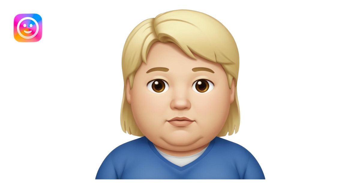 ash Trevino is a fat girl with blonde hair emoji | AI Emoji Generator
