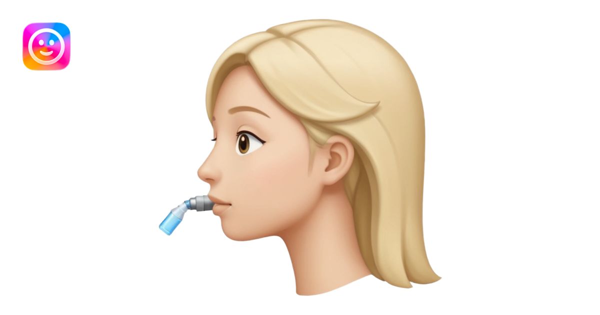 Side profile nose breathing air emoji | AI Emoji Generator