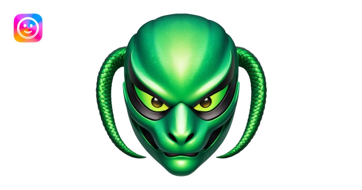 glitter green viper valorant toxic mask emoji | AI Emoji Generator