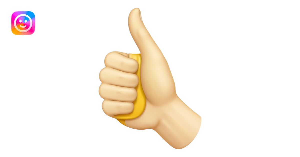 thumbs up emoij extra long thumb emoji | AI Emoji Generator