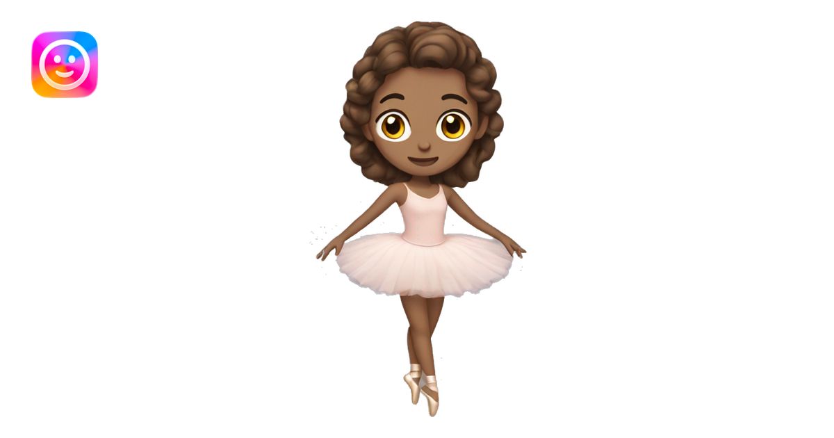 Ballet dancer with brown hair emoji | AI Emoji Generator