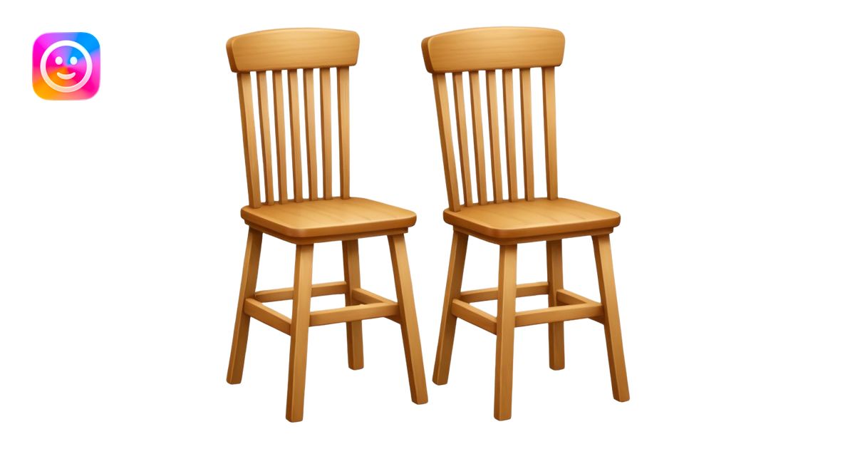 Wooden chairs emoji | AI Emoji Generator