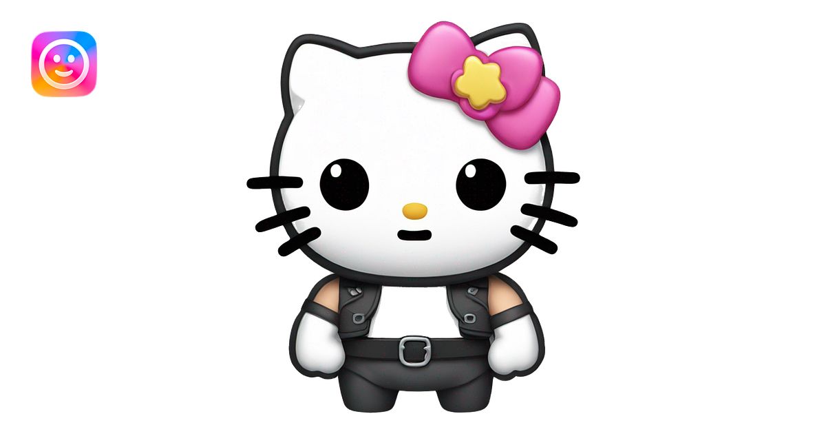 Buff hello kitty emoji | AI Emoji Generator