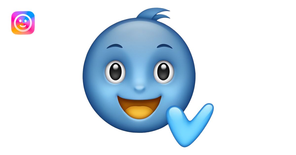 Blue tick emoji | AI Emoji Generator