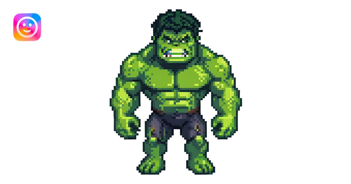 friendly green hulk superhero for children illustration | AI Emoji ...