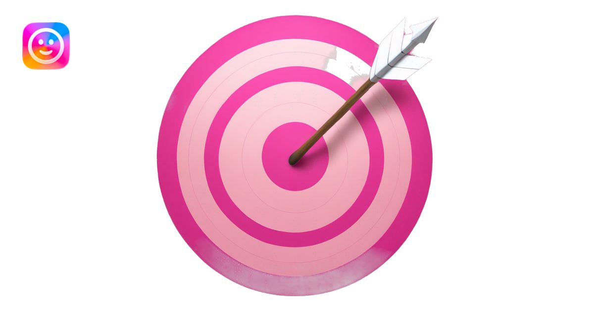 a pink target with an arrow in the middle emoji | AI Emoji Generator