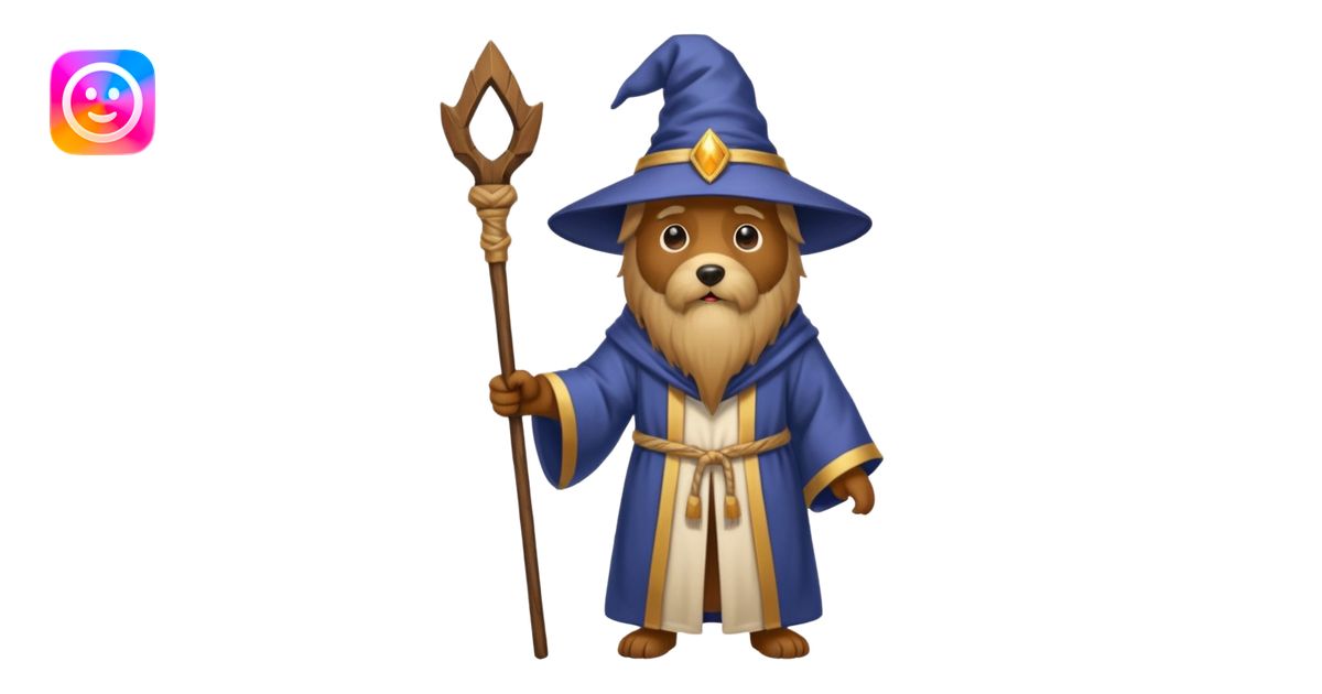 Dog wizard emoji | AI Emoji Generator