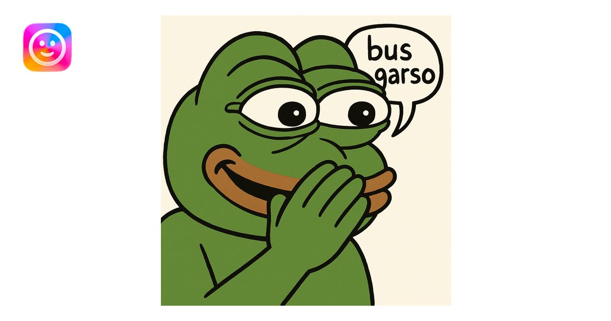 Edit the classic Pepe the Frog in 3D emoji style with one hand over ...