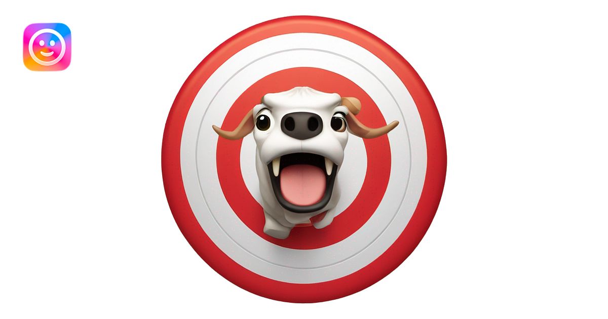 Bullseye mascot of Target emoji | AI Emoji Generator