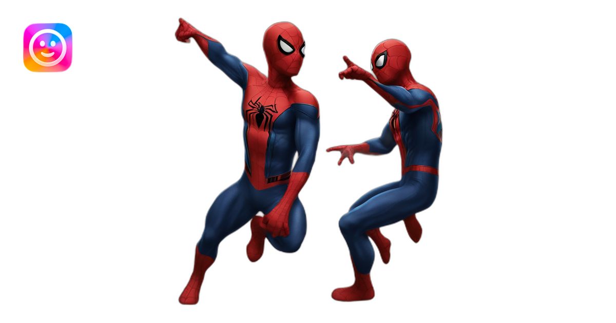two spiderman pointing meme emoji | AI Emoji Generator