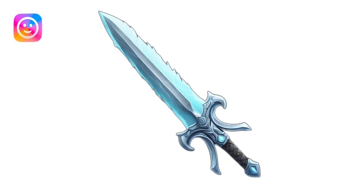 A frost Sword emoji | AI Emoji Generator